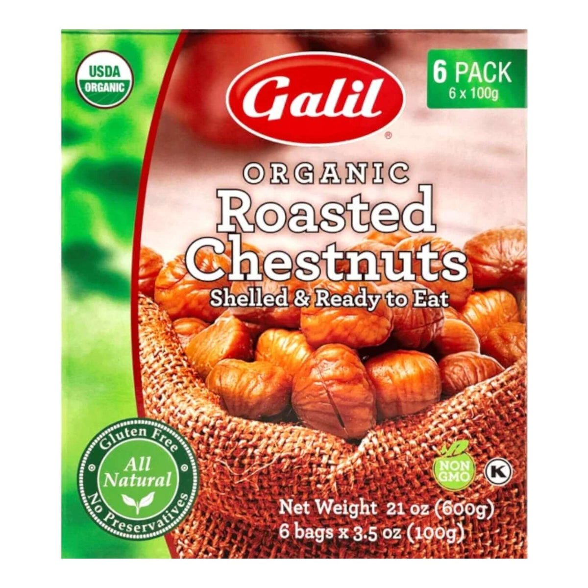 Galil Organic Roasted Chestnuts – ZHICAY FOODS